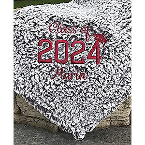 The Crafty Engineer Custom Senior 2023 Gift Sherpa Throw Blanket