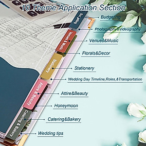 Wedding Planner Book and Organizer For The Bride,Engagement Gift for Newly Engaged Couples，Bride To Be Gifts-Planning Stickers,Pocket Folder,Ballpoint Pen and Card.