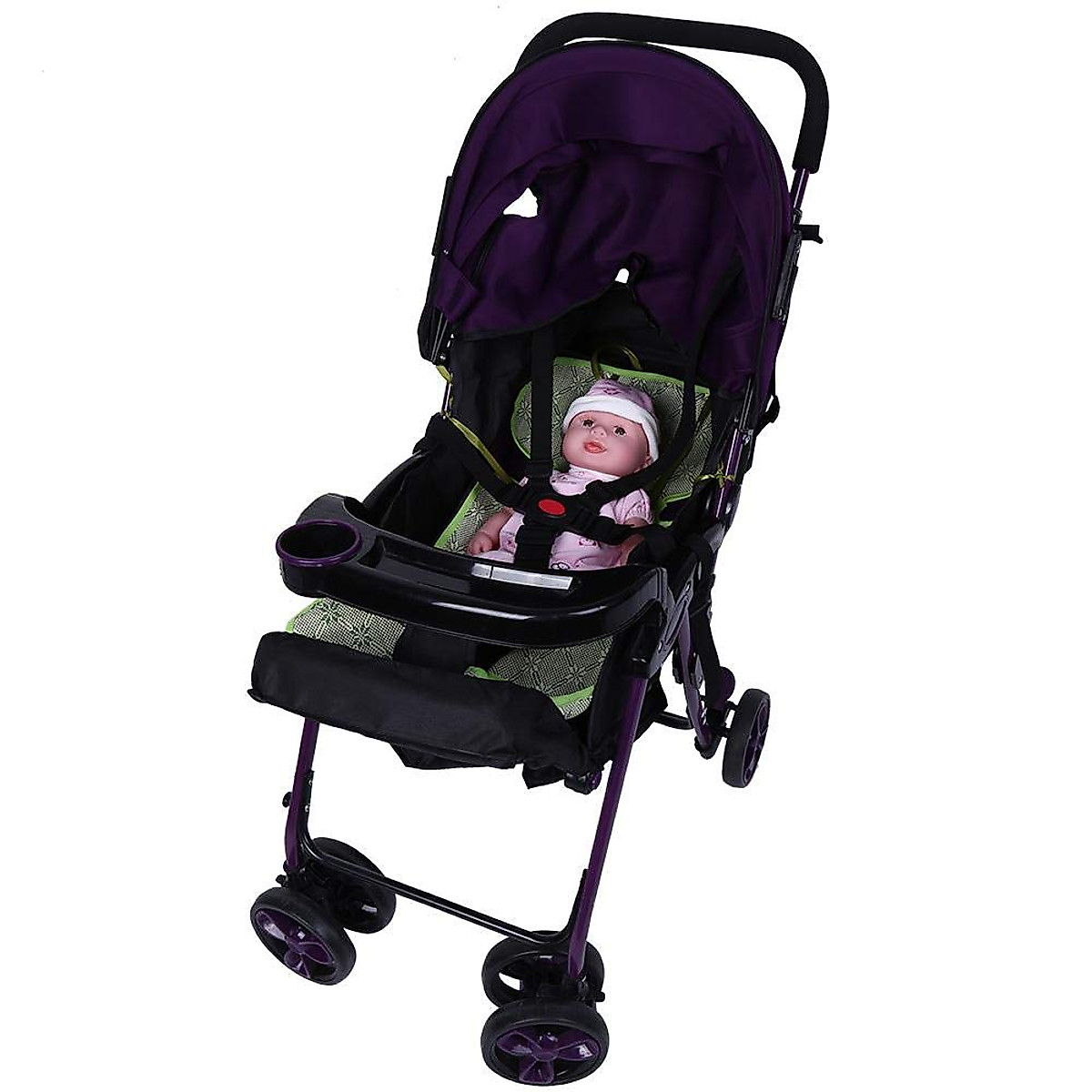 Durable Child Pram Seat 5 Point Harness Baby Stroller Safety Belt, Baby Stroller Safety Strap, Car Baby Seat Kids Dining Chair Pushchair for Baby Stroller