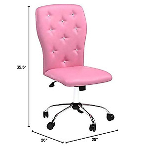 Boss Office Products Tiffany Modern Office Chair in Pink