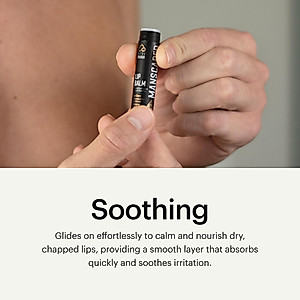 MANSCAPED® Moisturizing and Soothing Lip Balm, Infused with Vitamin E, Peppermint Oil, and Eucalyptus Oil for Chapped Lips, Matte Finish (3-Pack)