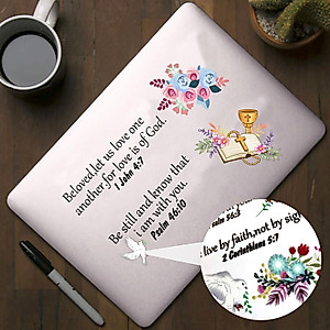 Rub On Transfers Stickers Bible Verse Motivational Faith Labels Jesus Christian Seals 8.26 x 11.69 Inch Scripture Inspirational Pray Stickers Religious Faith Labels for Bottles 2 Sheets