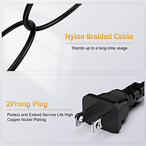 12V Power Cord for Insignia TV 32" 28" 24" 20" 19", NS-32D312NA15, NS-32D312NA19, NS-32D311NA15, NS-32D220NA16, NS-24ED310NA15, NS-19E310A13, NS-24E200NA14, NS-32D420NA16 Power Supply