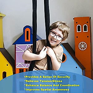 Therapy Swing for Kids with Special Needs (Hardware Included),Pod Swing Chair for Sensory Integration Indoor Outdoor Hammock Adjustable Hanging Chair