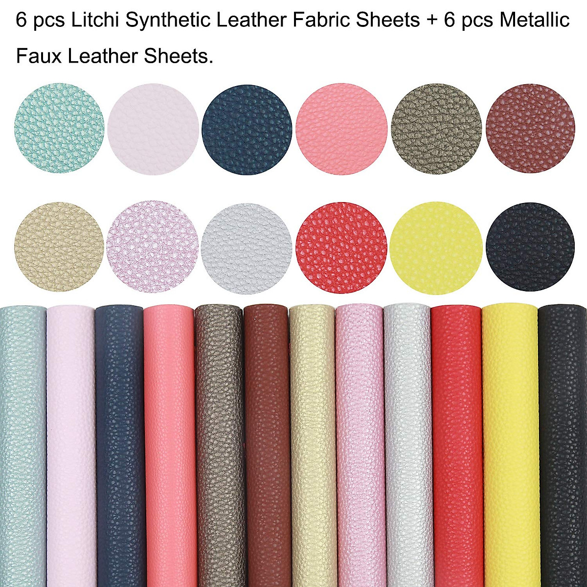 Leather Earring Making Kit - 24pcs Cricut Faux Leather Sheets for Earrings Making - 8.3" x 6.3" Each - Fabric and Tool for DIY Earrings - Jewelry Hair Bows Crafts Supplies for Beginners