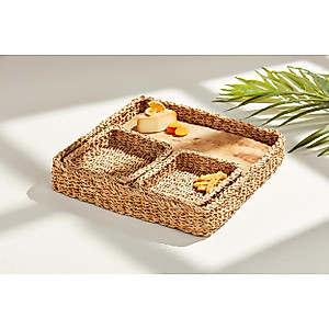 Mud Pie All In One Entertaining Basket; assembled 15" x 15"