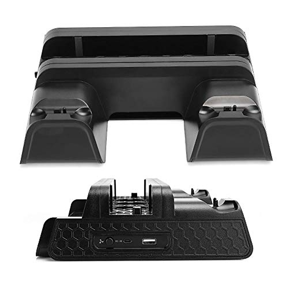 Bewinner1 for PS4 Stand Cooling Fan, Multi-Function Cooling Heat Dissipation Bracket Fan Card Rack Game Machine Charging Dock Station for PS4 Handle Gamepad