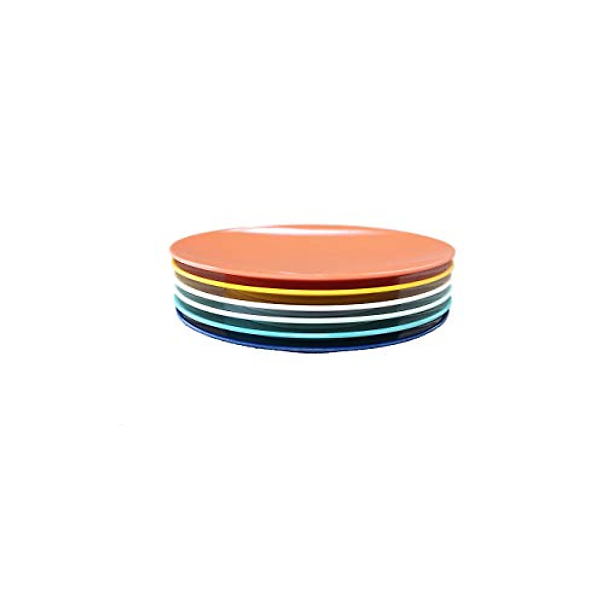 LOK-OSEMILE 6" Appetizer Plate Set of 6 - Melamine Dinnerware - Platter, Dish, Serving, Collection-Multicolor