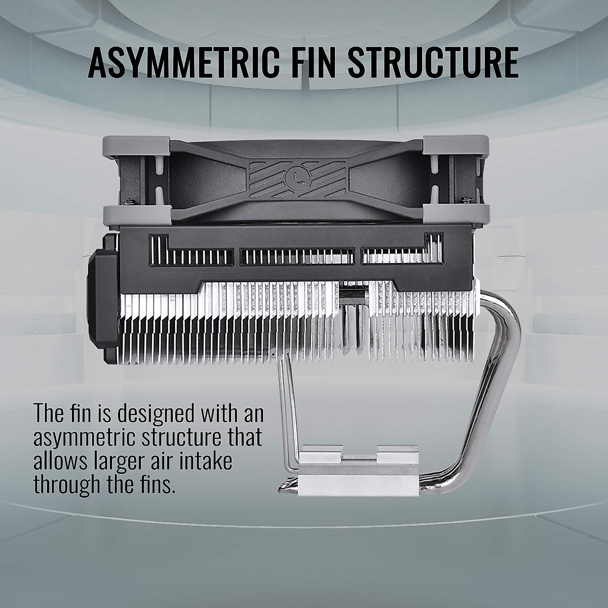 Thermaltake TOUGHAIR 110 140W TDP Top Flow CPU Cooler, Intel/AMD Universal Socket (LGA 1700/1200), 120mm 2000RPM High Static Pressure PWM Fan with High Performance Copper Heat Pipes CL-P073-AL12BL-A