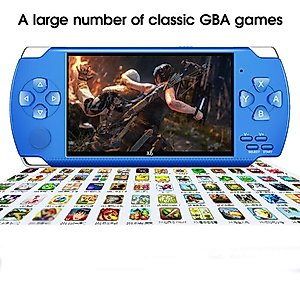 IZENGATE Blue Color X6 8GB 128-bit 10000+ Games 4.3inch Retro Handheld Video Game Console Support Music Video with Camera, Toy, Toys, Game, Game Player