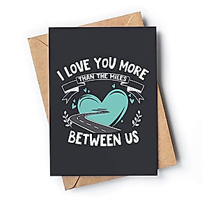 Long Distance Card for boyfriend, girlfriend, wife, husband. | Original card with envelope for long distance relationship or friendship | Unique present for someone who is going away