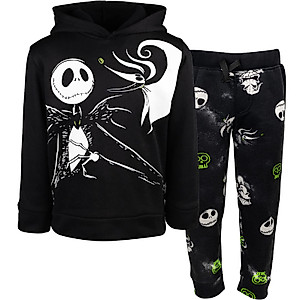 Disney Nightmare Before Christmas Jack Big Boys Fleece Hoodie & Pants Black 14-16