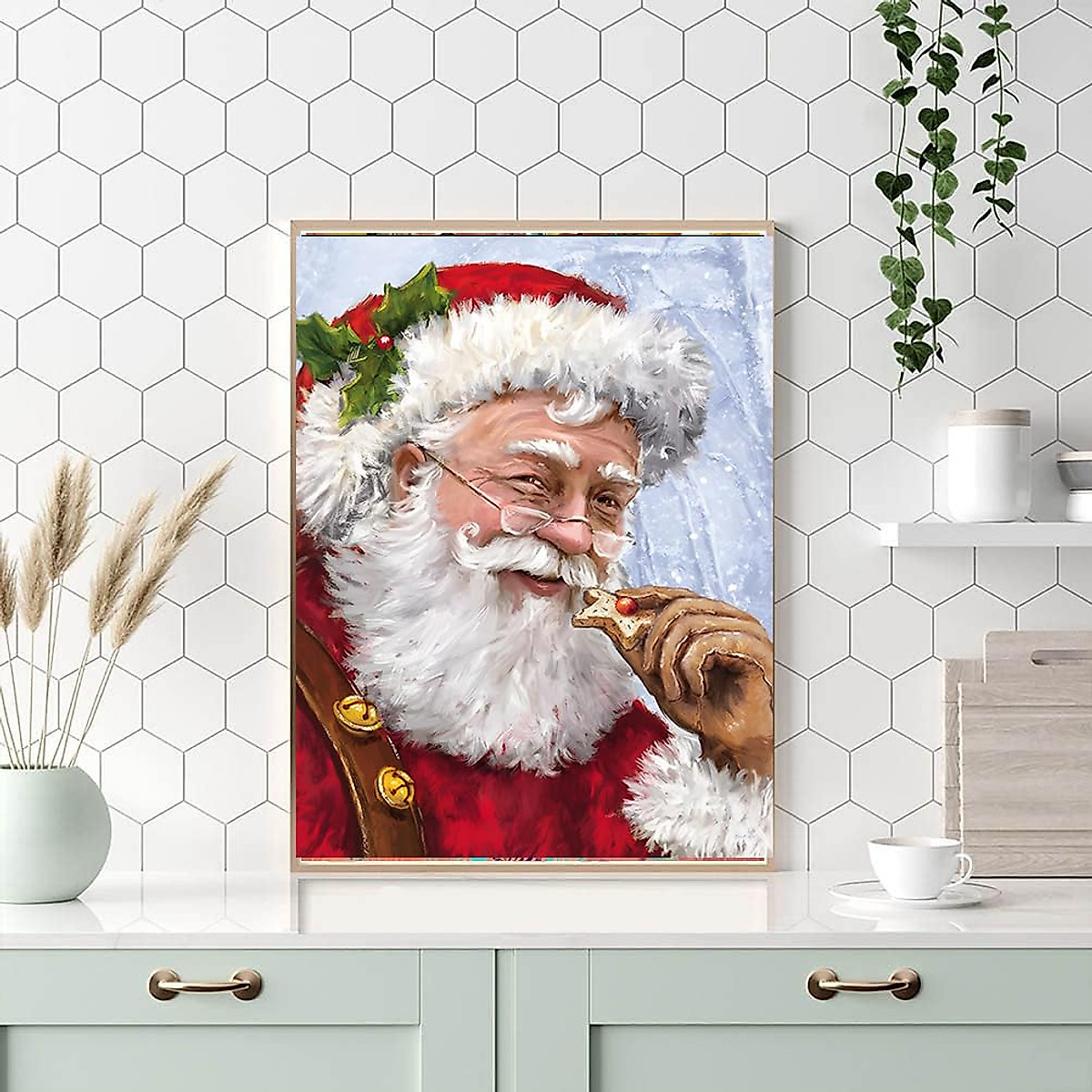 EIBEILI Diamond Painting Kits for Adults Christmas Santa Claus DIY 5D Diamond Art Kits for Kids Beginners Full Drill Diamond Dots Crystal Craft Kits for Home Wall Art Bedroom Decor Gifts 11.8x15.7 in