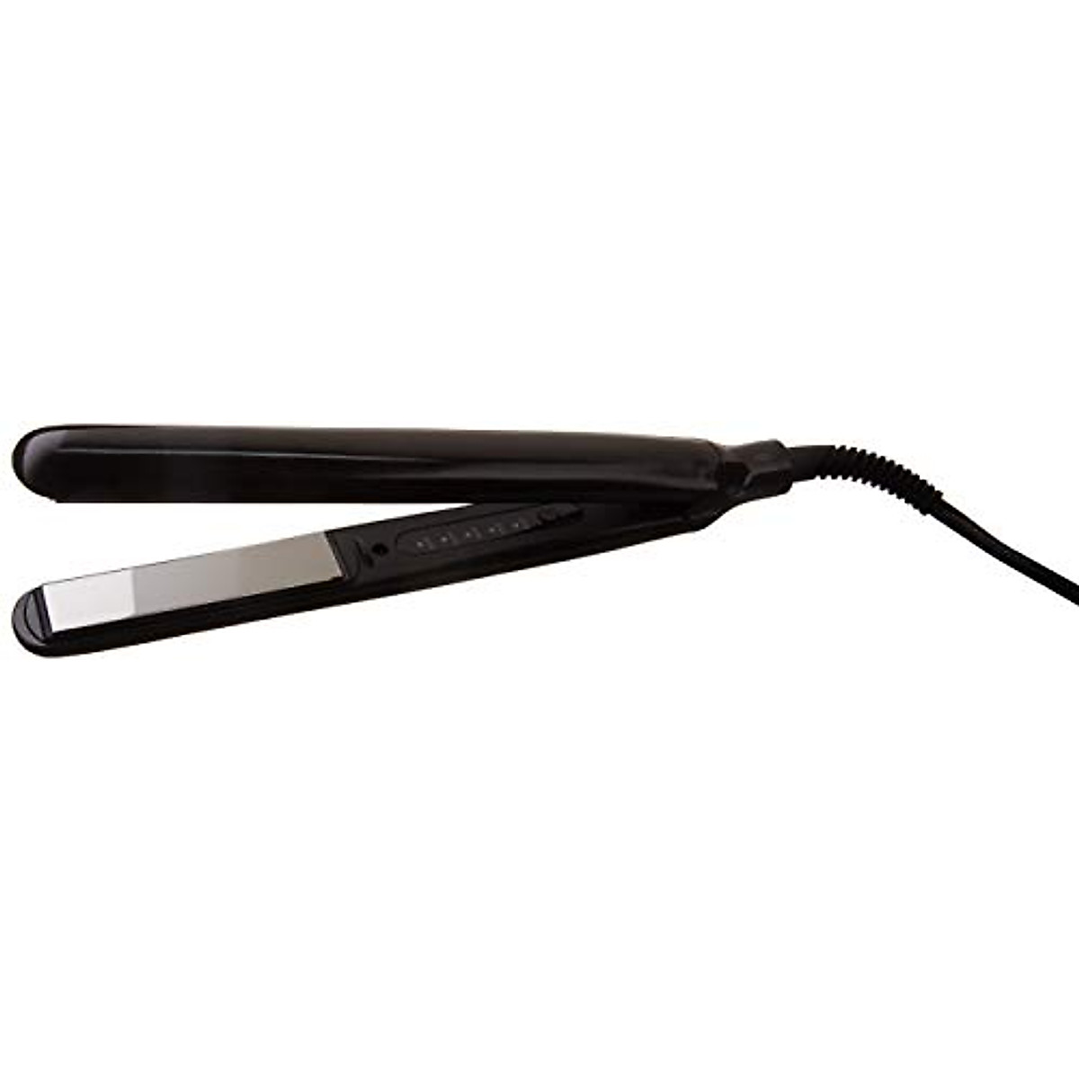 CHI 1" Titanium Hairstyling Iron with TouchSlide Adjustable Heat Settings and Curved Floating Plates, 1 lb, Black