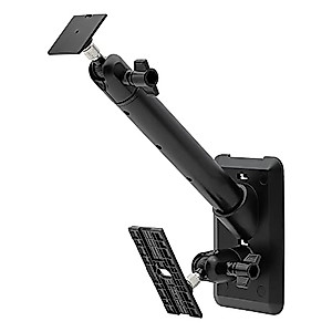 Holicfun 2-in-1 Security Camera and Solar Panel Wall Mount for Ring, Eufy, Arlo, Reolink Solar Panels and Cams (Black)