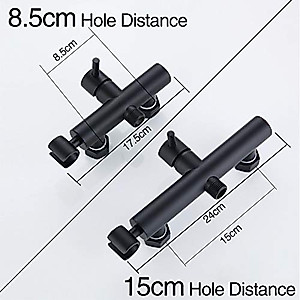 MINJING Hand Held Bidet Warm Water, Soild Brass Bidet Sprayer for Toilet, Wall Mounted Bidet Faucet Black, Hot and Cold Water Mixer Tap, Cloth Diaper Toilet Sprayer,8.5cm