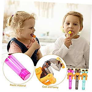 jojofuny 3pcs Lollipop Robot Stocking Stuffer Wand Toy Childrens Gifts Lollipop Holder Toy Novelty Lollipop Holder Kids Lollipop Toy Robot Lollipop Toy Cartoon Robot Lollipop Holder Storage