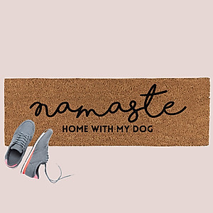 Santa Barbara Design Studio Coir Fiber Door Mat, 30 x 10-Inch, Namaste Home with My Dog