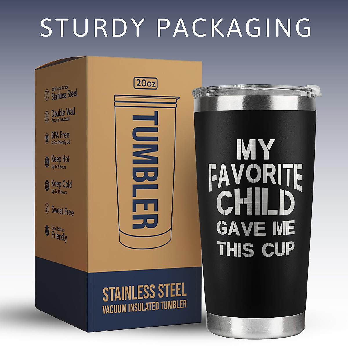 KATLADIZ Gifts for Dad from Daughter, Son - Dad Gifts - Christmas Gifts for Dad, Dad Christmas Gifts, Birthday Gifts for Dad, Fathers Day Gift for Dad - New Dad Gifts - 20 Oz Tumbler