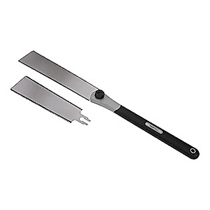 Amazon Basics 2-Piece Pull Hand Saw with Double Edge Blade Cutting For Woodworking - 9.5-inch & 13-inch