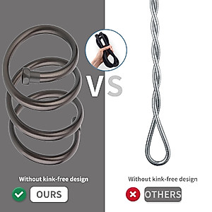 79 Inches PVC Shower Hose Black Rv Shower Head Hose Used In Showerheads Spray Bidet Toilet Flexible Bathroom Shower Hose Replacement Slip On Shower Hose Attachment(79 Inches, Black-Silicone)