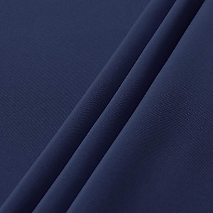 sancua Round Tablecloth - 60 Inch - Water Resistant Spill Proof Washable Polyester Table Cloth Decorative Fabric Table Cover for Dining Table, Buffet Parties and Camping, Navy