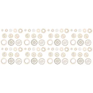 Toyvian 200 Pcs Wooden Gear Wood Chips Cartoon Wooden Plate Child