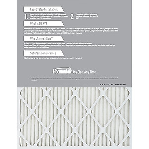 21x21x1 (Actual Size) Accumulair Platinum 1-Inch Filter (MERV 11) (4 Pack)