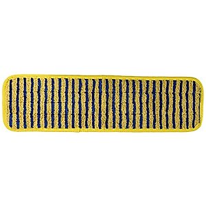 Rubbermaid Commercial Products RCP Q810 Microfiber Scrub Pad 18 X 5 Yellow/Blue - Case of 6
