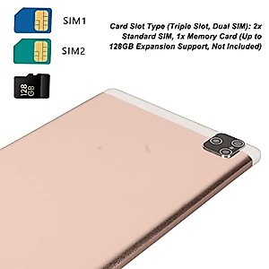 8.1 Inch Tablet, Android 10 Tablet, 5G WiFi Tablet, 4GB RAM 64GB ROM, Dual Camera, Dual Sim Dual Standby, Can be Used for Children to Learn to Read Catch up on Drama, Etc (US Plug)
