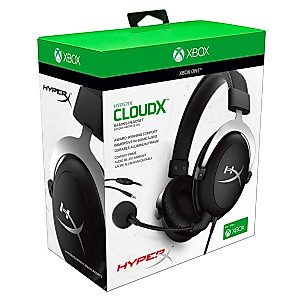 HyperX CloudX – Official Xbox Licensed Gaming Headset, Compatible with Xbox One and Xbox Series X|S, Memory Foam Ear Cushions, Detachable Noise-Cancellation Microphone - Black