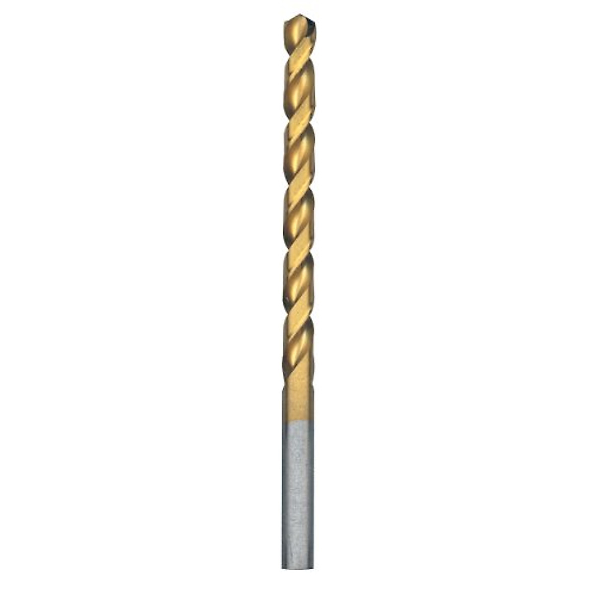 BOSCH TI4142 12-Piece 15/64 In. x 13-7/8 In. Titanium Nitride Coated Metal Drill Bit with 3/8 In. Reduced Shank for Applications in Heavy-Gauge Carbon Steels, Light Gauge Metal, Hardwood