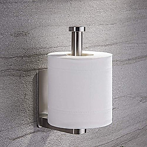 YIGII Self Adhesive Toilet Paper Holder - Bathroom Toilet Paper Holder Stand no Drilling Stainless Steel Brushed