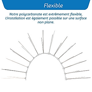VIIRKUJA 118" Stainless Steel Bird Spikes - Bird Deterrents for Outside - Total Length 118" / 12x Elements of 10" Each - Pigeon Spikes - Bird Protection for The Roof, Balcony and Winter Garden
