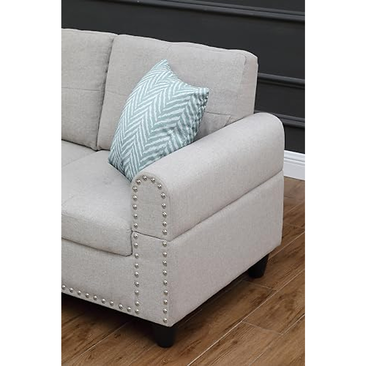 Devion Furniture Stellion Sofas, Light Gray