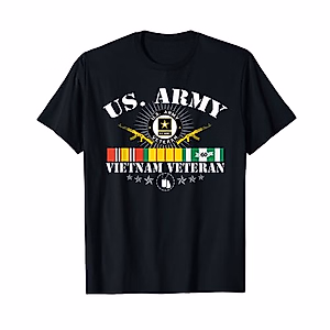 US Army Vietnam Veteran USA Flag Vietnam Vet Flag Men Women T-Shirt