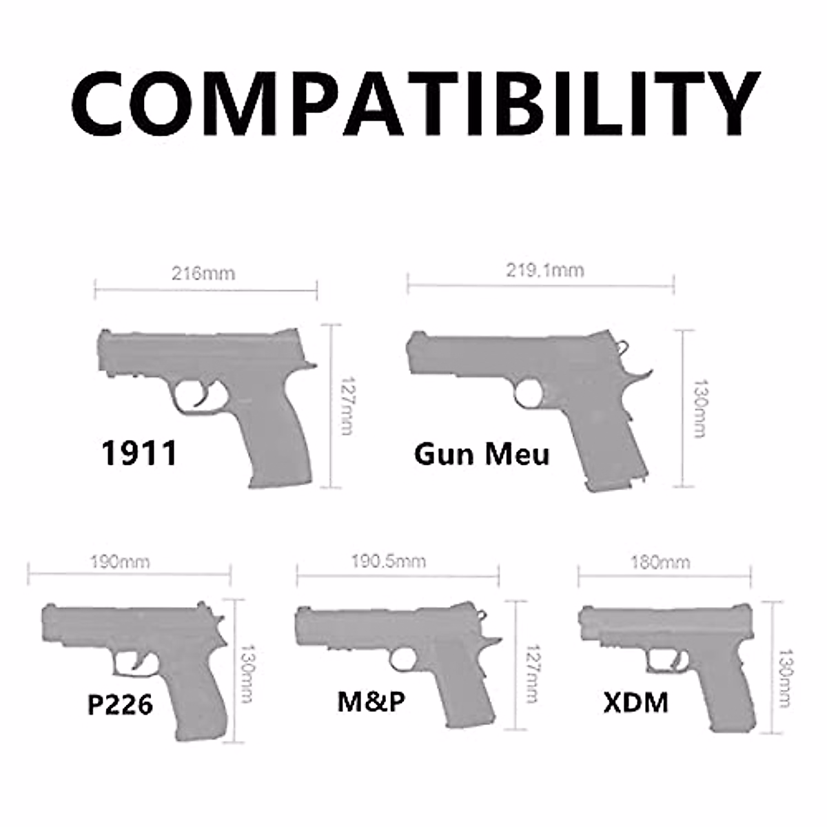 ACEXIER Universal Tactical Gun Holster Right Hand Molle Pistol Holster Combat Airsoft Waist Belt Holster for 1911 45 92 96 G1ock(Khaki)