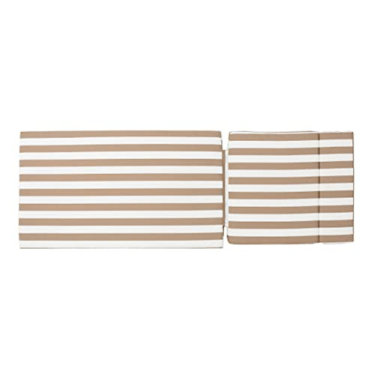Christopher Knight Home Salem Outdoor Water Resistant Chaise Lounge Cushion, Brown And White Stripes, 79.25" L x 27.50" W x 1.50" H