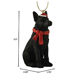 Black German Shepherd Ornament - Ornament for Christmas Tree - Holiday Stocking Stuffer - Festive Holiday Ornament