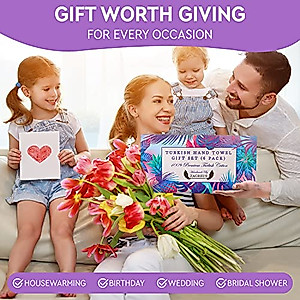 ZAGREUS Turkish Hand Towel Set of 6-100% Cotton 15 x 24- Bathroom Hand Towels & Decorative Hand Towels for Bathroom- Spring Kitchen Towels- Farmhouse Boho Kitchen Dish Tea Towels- Housewarming Gift