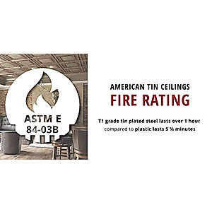 American Tin Ceilings [5-Pack Kit] Nail-Up Metal Tiles Pattern #36 Americana Star Nail-Up Unfinished: 24" x 24" | Genuine Tin | Made in The USA | Model: kit-n-p36-raw