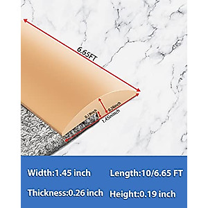 Floor Transition Strip Carpet & Flooring Flat Divider Edging Trim Strip Transition Threshold 6.65Ft PVC Adhesive-Suitable for Threshold Transitions Height Less Than 5 mm(2m Brown)