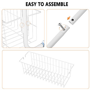 Over The Door Towel Rack, 5-Tier Towel Racks for Bathroom Door Hanging, White Over Door Towel Bar Rack, Door Blanket Holder for Clothes, Washcloths,Hand Towels, Over The Door Bathroom Organizer