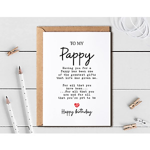 To My Pappy - Pappy Birthday Card - Pappy Is The Greatest Gifts In My Life - Birthday Card For Pappy - Gift For Pappy Card- Christmas Gifts For Pappy