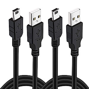 2Pack 10Ft PS3 Controller Charging Cable, Magnetic Ring Mini USB Data Charging Cord for Sony Playstation 3/ PS3 Slim/PS Move Controllers GoPro,HD,Dash Cam,MP3 Player Digital Cameras, TI-84 Plus