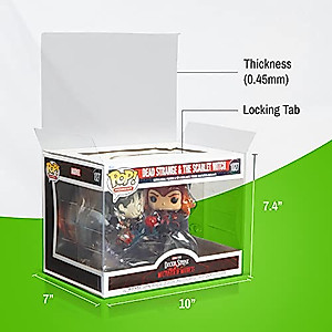 EcoTEK Protectors Town Protector, Compatible with Pop Towns, Moments Protector, Clear Pop Case, Acid Free, Comes with Locking Tab, 0.45mm 2 Pack