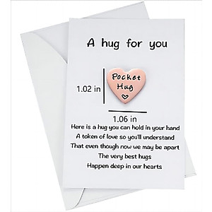 MIXJOY Cute Little Heart Pocket Hug Token Gift Card - Isolation NHS Social Distancing Thinking of You Love Gift for Family Friends