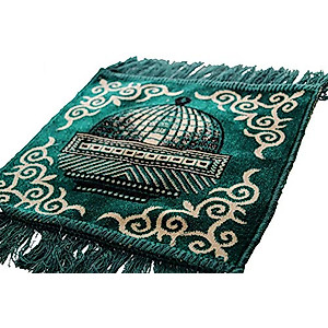 XINNI Portable Islamic Muslim Salah Pocket Prayer Rug Mat Carpet Soft Thick Mini