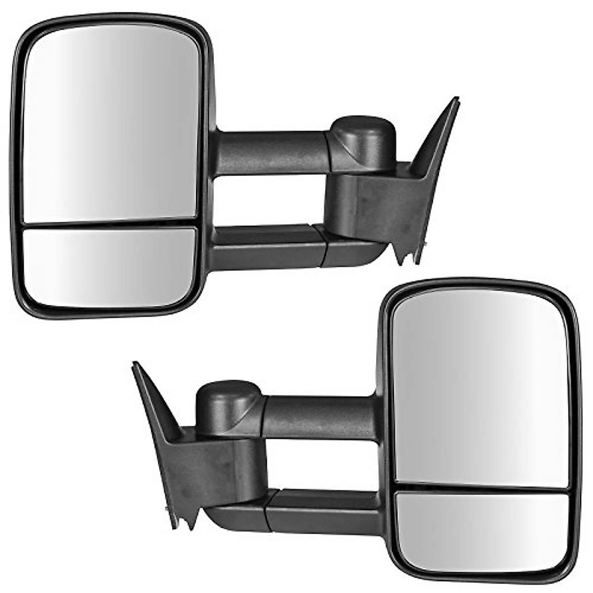 Trail Ridge Tow Mirror Manual Black Pair Set of 2 for GM C/K Pickup SUV