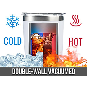 Onebttl Bird Watching Gifts, Bird Watching Tumbler for Bird Lovers & Bird Watchers, 20oz Stainless Steel Insulated Tumbler with Lid & Straw, Gift Card & Box Included, Birthday Gift, White - Bird Nerd